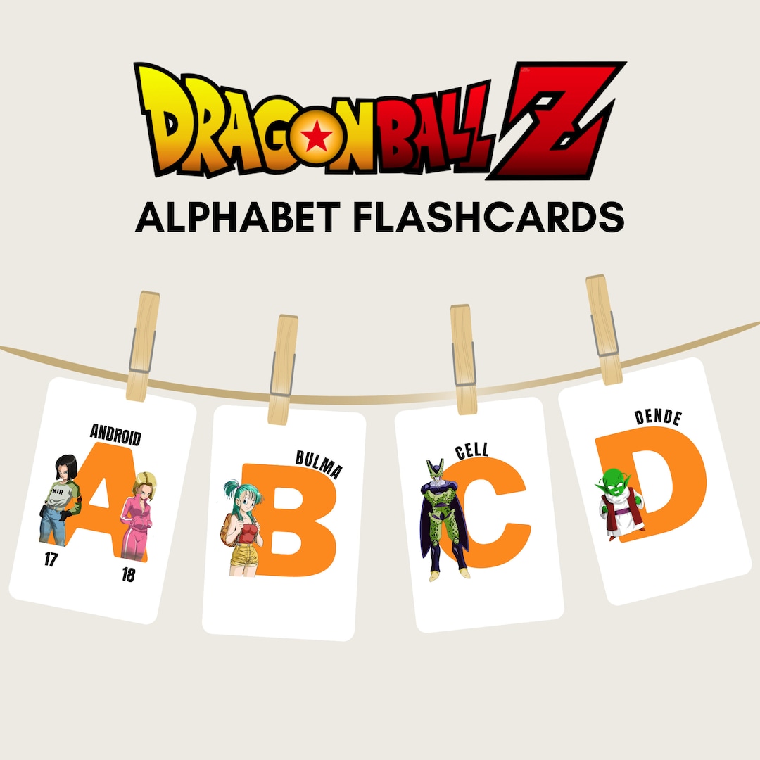 Dragonball Z Alphabet ABC Flashcards Printable DBZ - Etsy