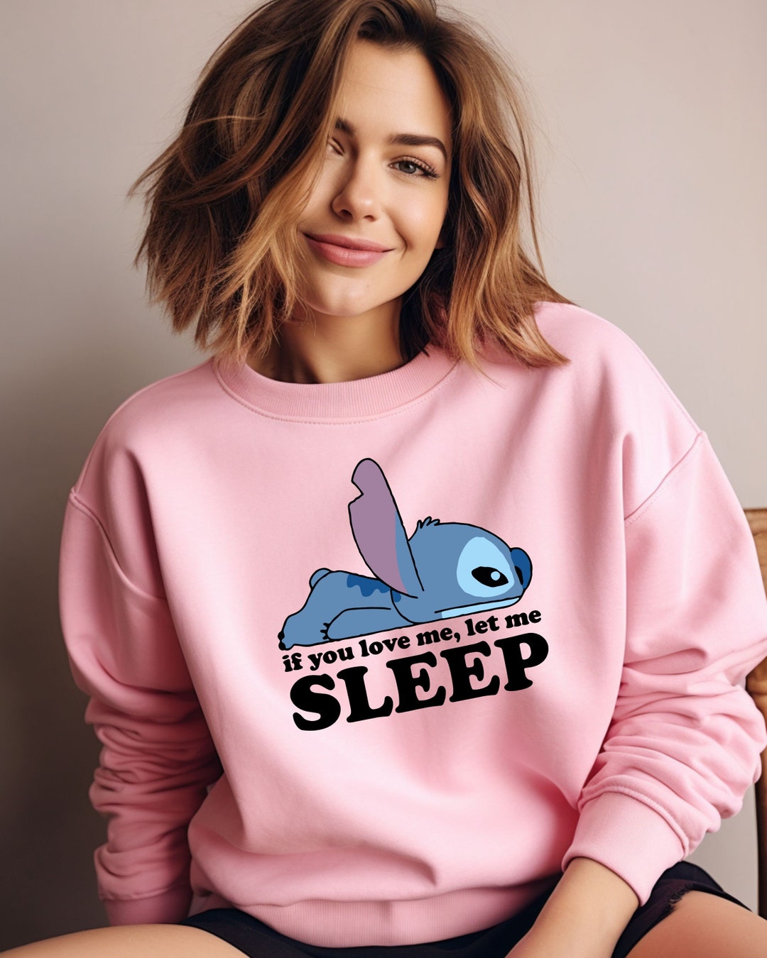 Disney Cute Stitch Sweatshirt, Disney Stitch If You Love Me Let Me ...