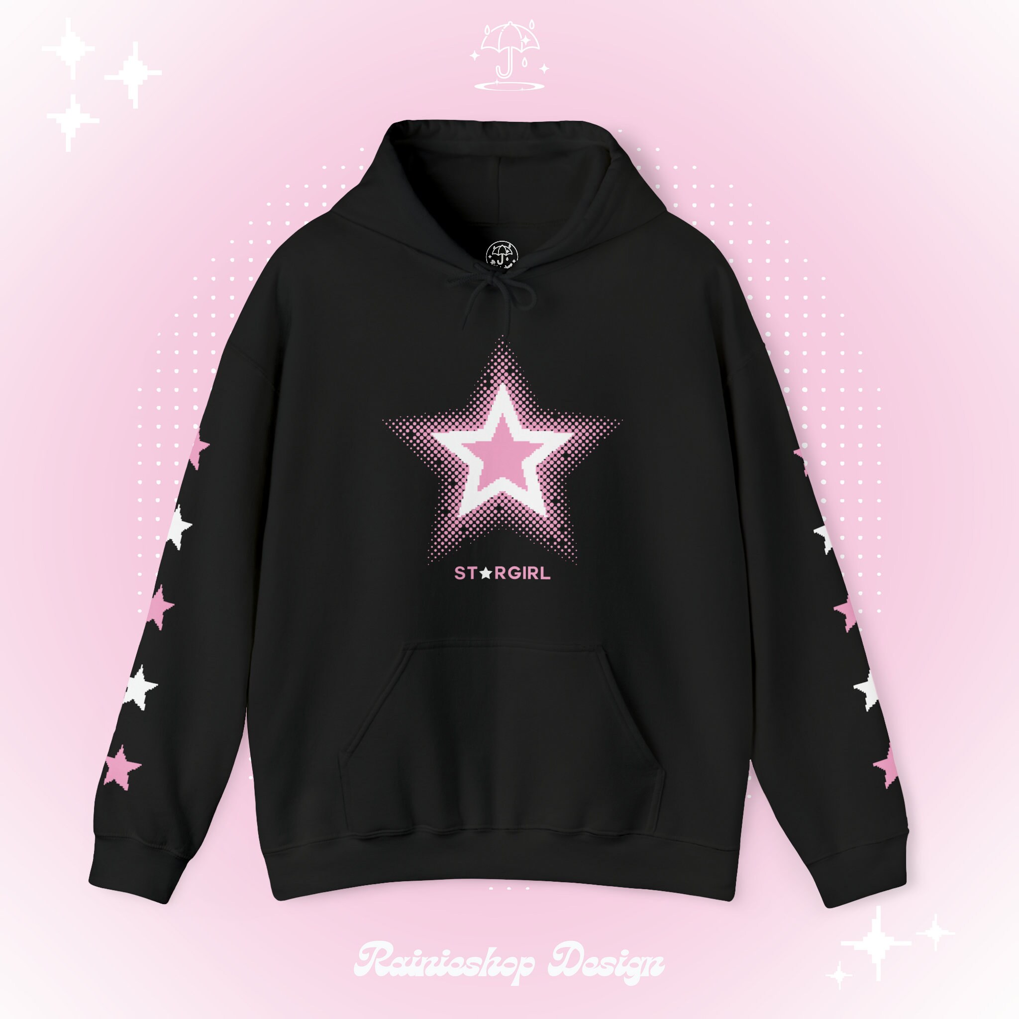 Stargirl Hooded Sweatshirt Y2k Aesthetic Graphic Hoodie Sleeves Print ...