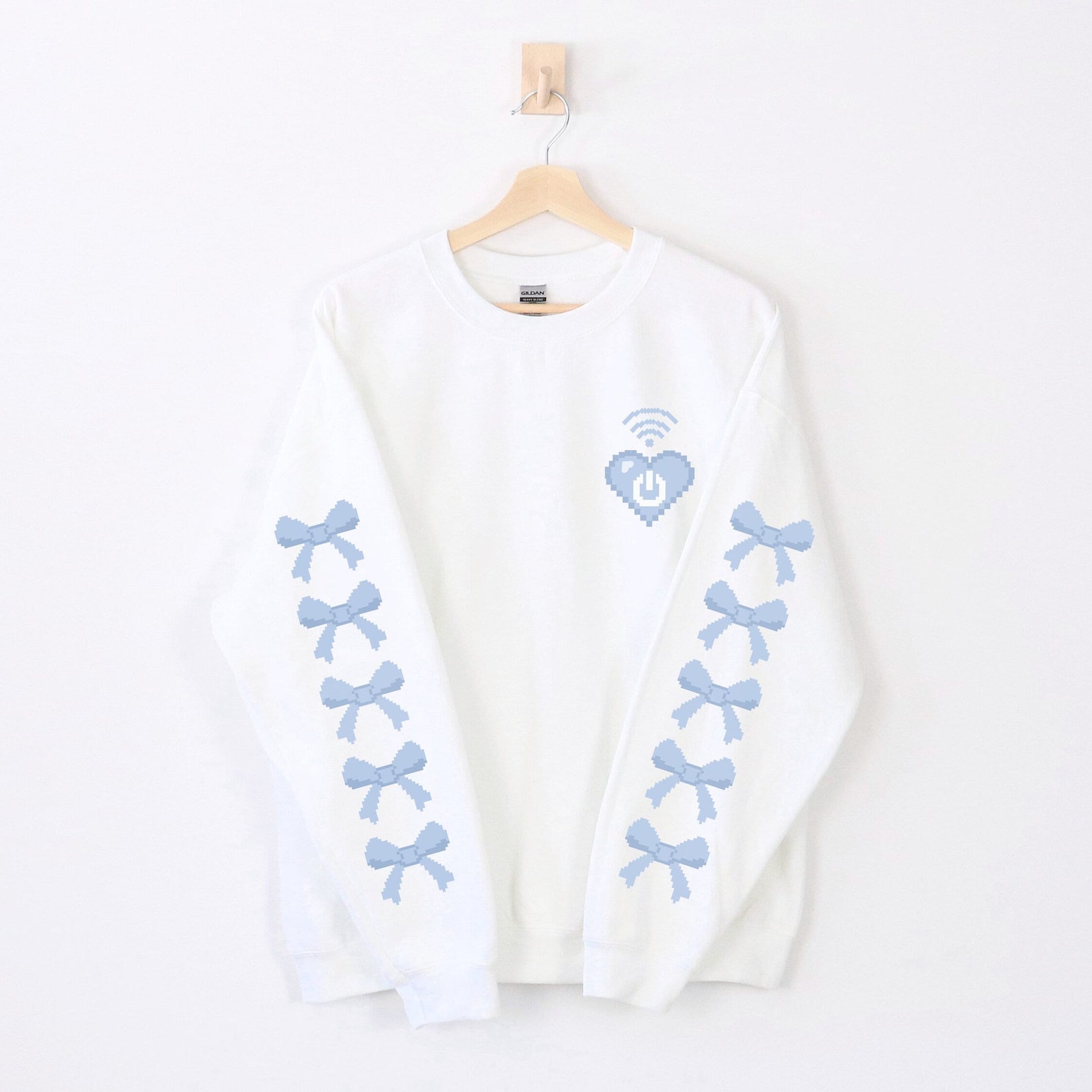 Angelcore Pixel Heart Sweatshirt, J-fashion Tenshi Kaiwai Graphic ...