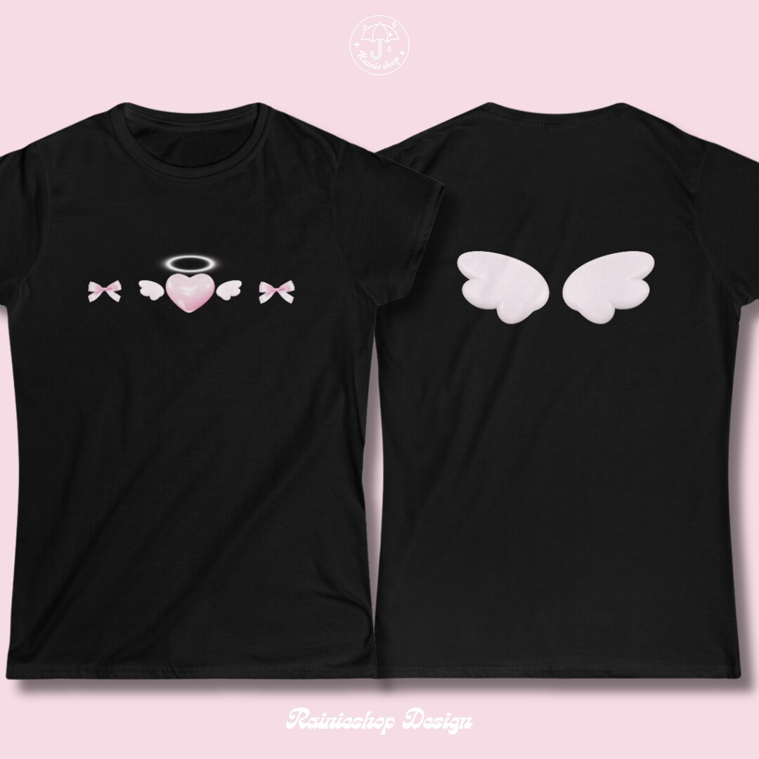Love Angel T-shirt Coquette Angel Wings Tee Aesthetic Halo - Etsy