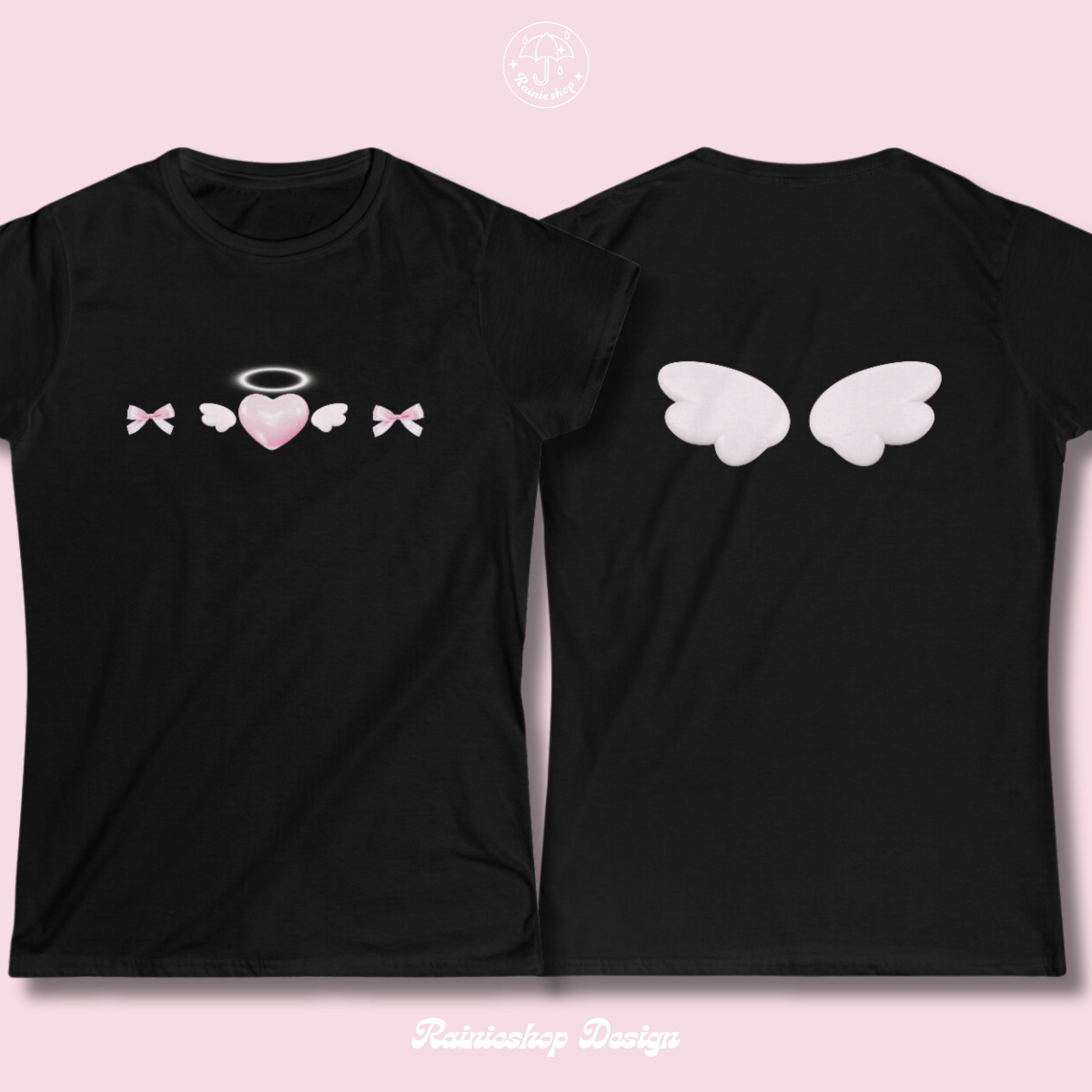 Love Angel T-shirt Coquette Angel Wings Tee Aesthetic Halo - Etsy