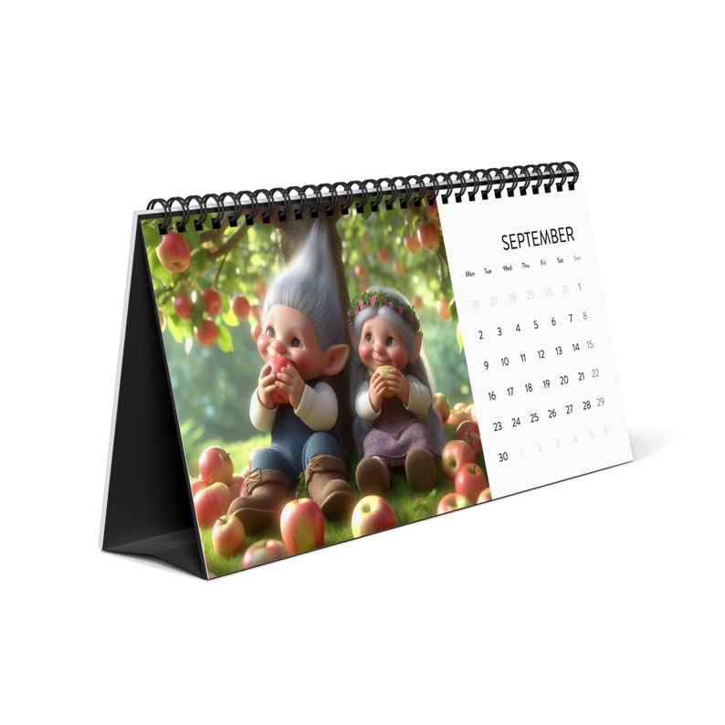 Desk Calendar for 2024 With Happy Cute Trolls for the New Year or ...