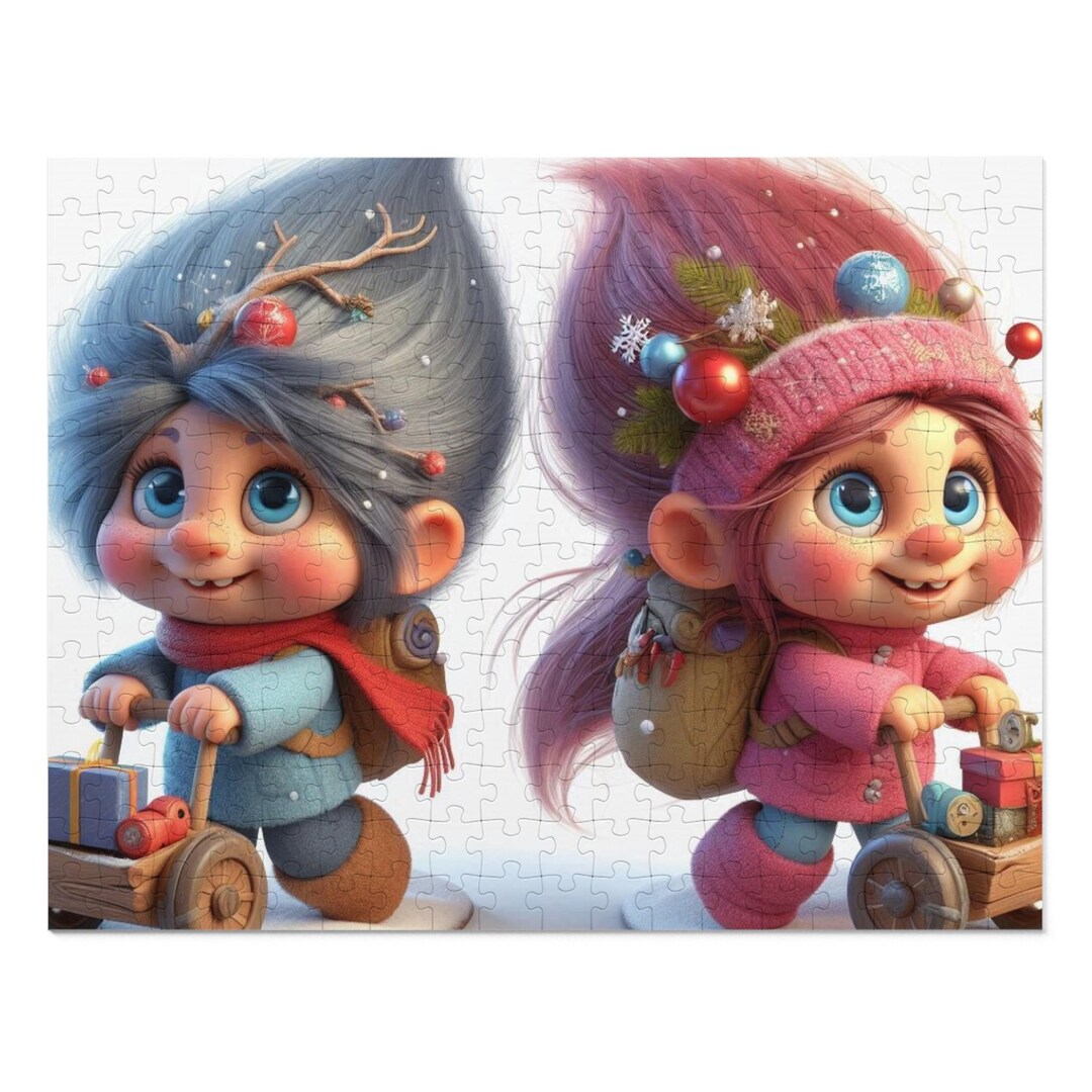 Jigsaw Puzzle With Cute Trolls, Fairytale for Kids of All Ages for ...