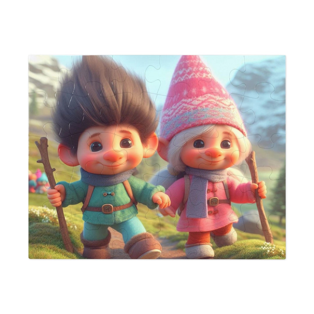 Jigsaw Puzzle With Cute Trolls, Fairytale for Kids of All Ages for ...