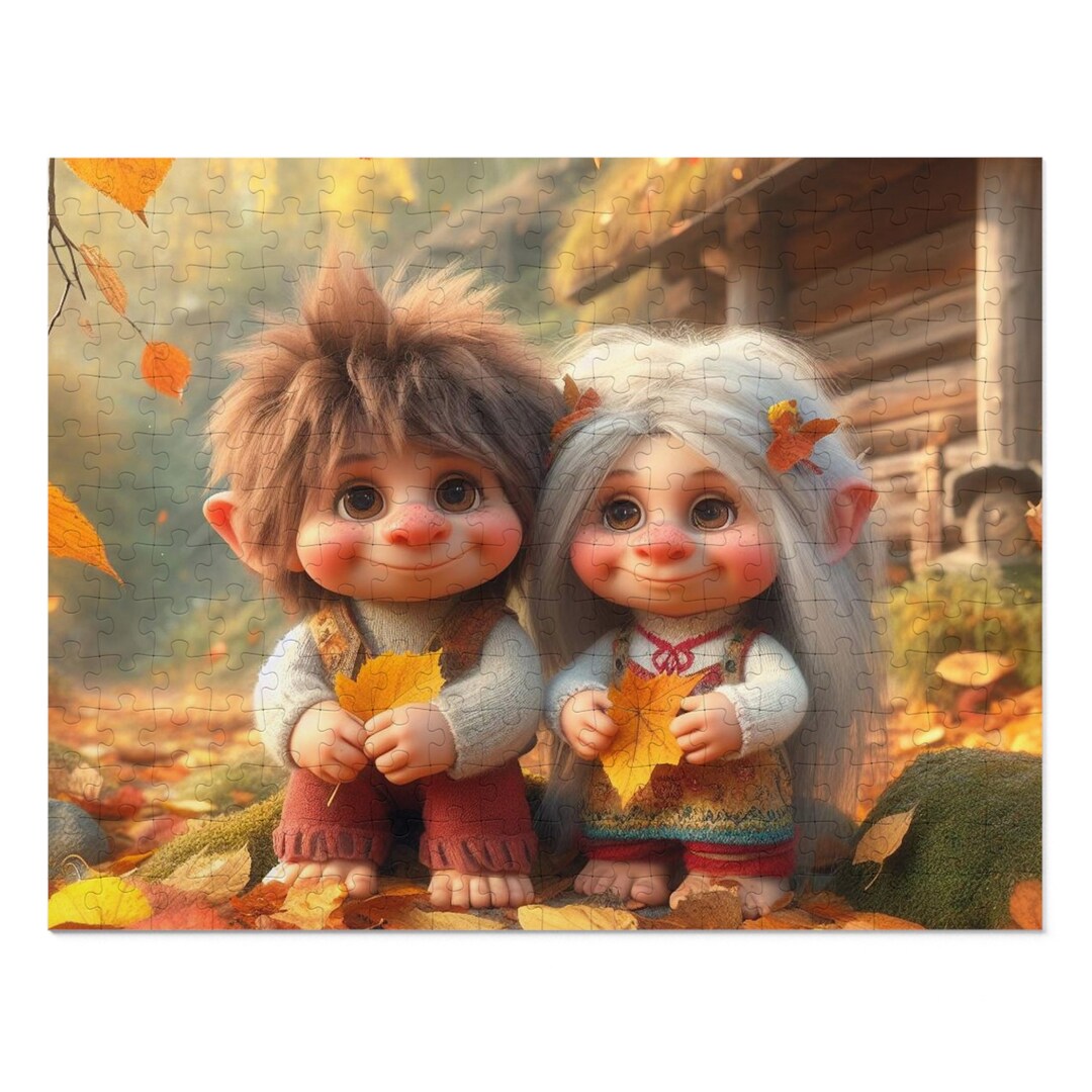 Jigsaw Puzzle of Cute Norwegian Troll, Fairytale for Children of All ...