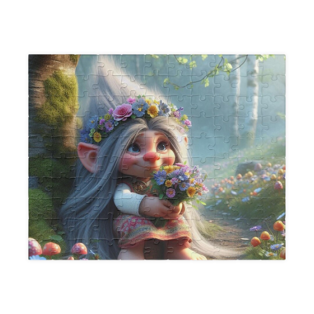 Flower Forest Elf Puzzle- Spring Magic - Fairytale - Etsy