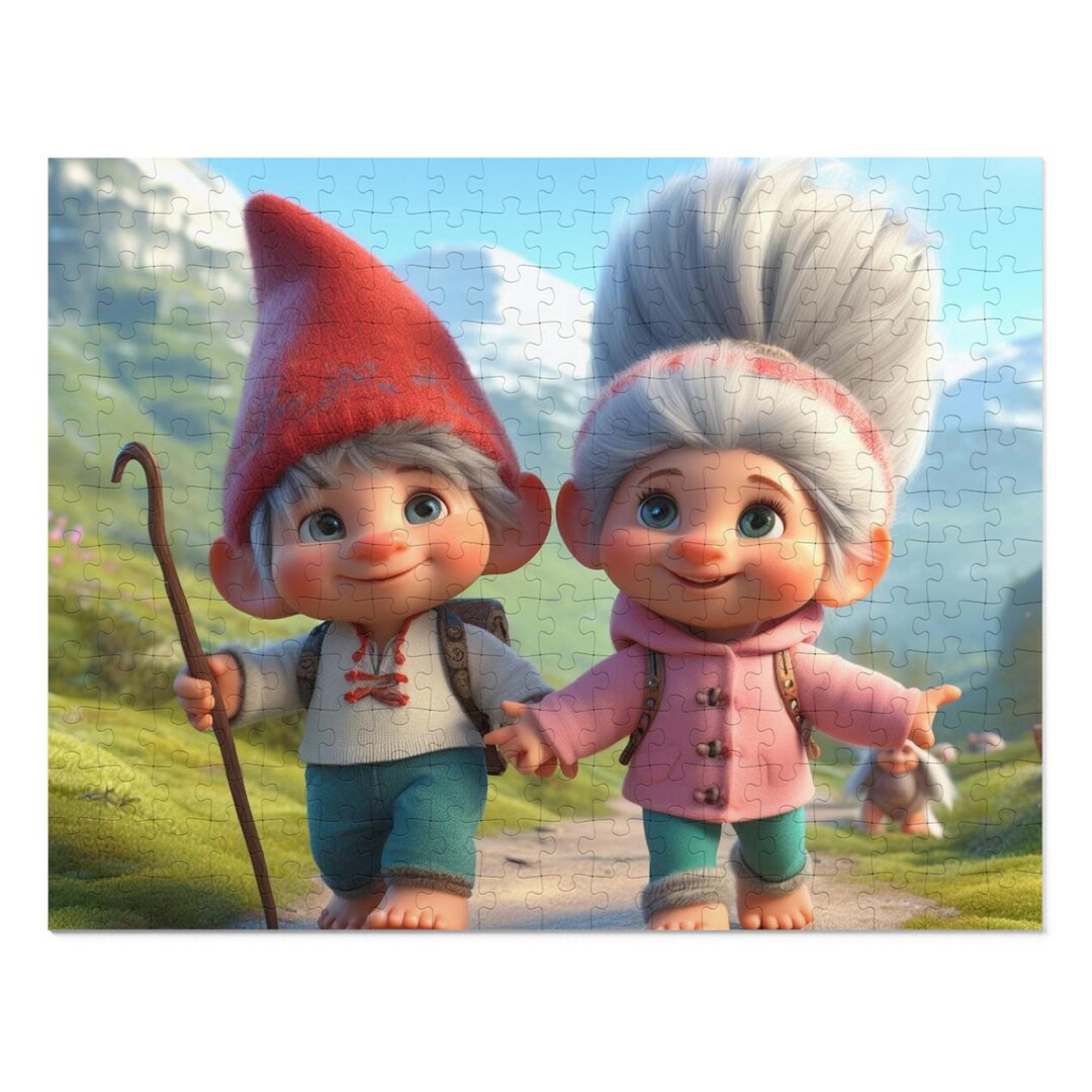 Jigsaw Puzzle Cute Friendly Troll Fairytale Characters for Children ...