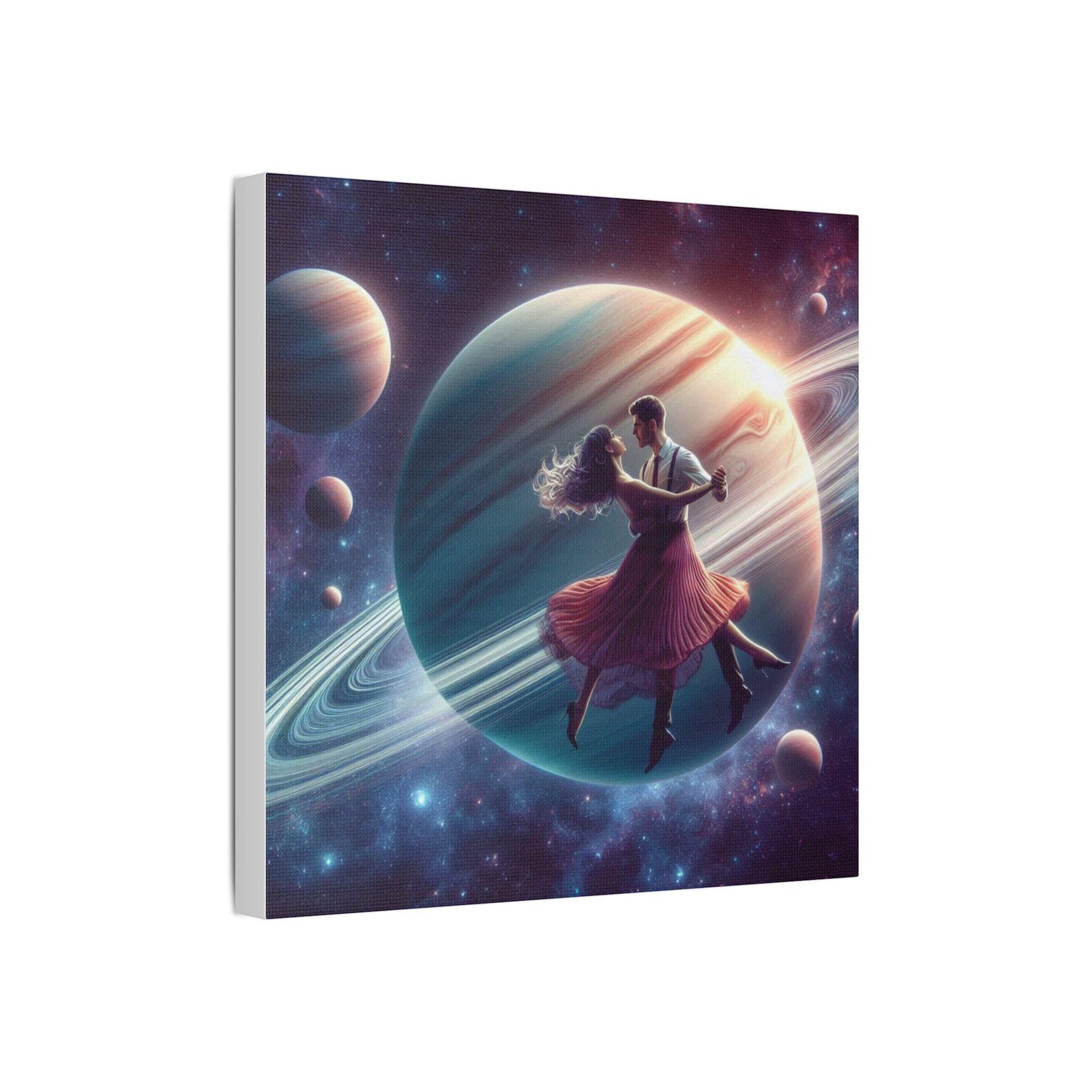 Dancing Couple Canvas Wrap: Romantic Space Art for Newlyweds - Etsy