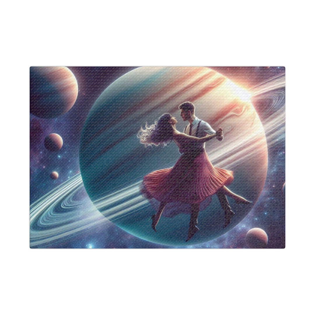 Dancing Couple Canvas Wrap: Romantic Space Art for Newlyweds - Etsy