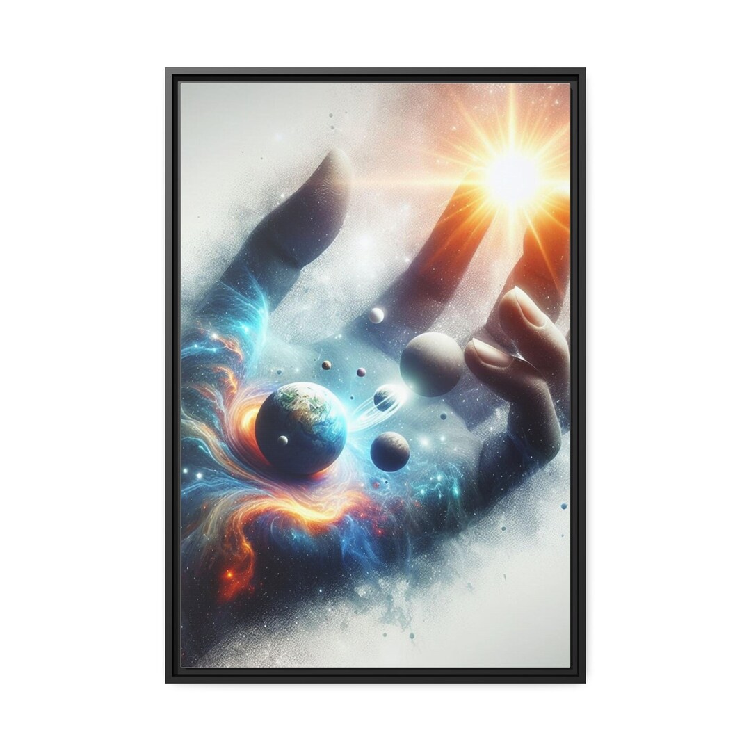 Canvas Print of Universe, Galaxy, Planets, Art in Matte Print With ...