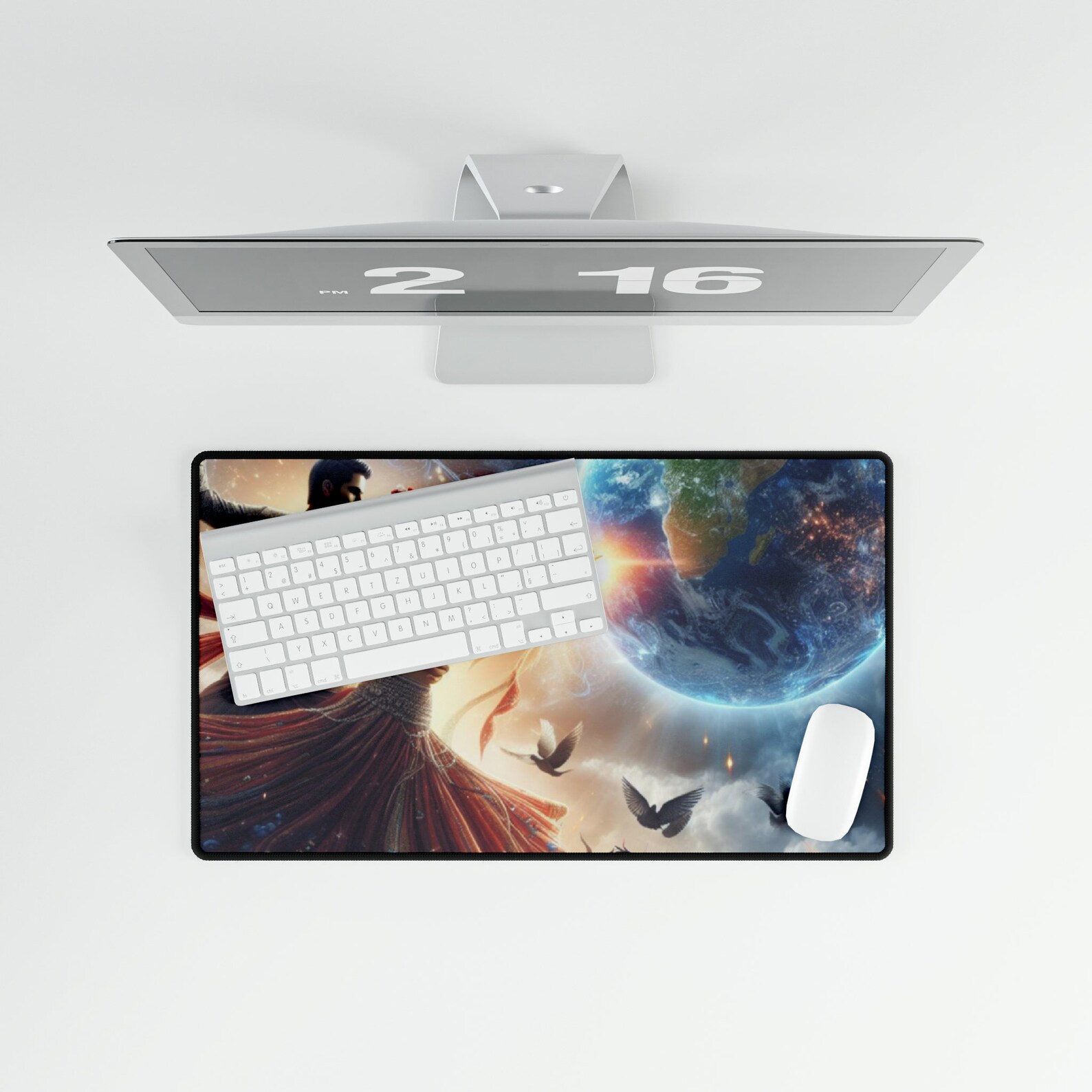 Desk Mats With Print of Planet Earth, Universe and a Couple Dancing for ...