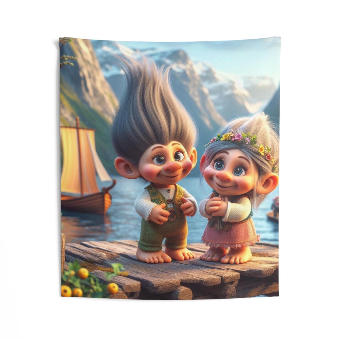 Tapestries Cute Viking Trolls for Wall Decoration for Troll Lovers ...