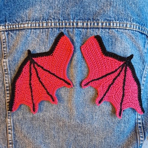 Dragon Wing Applique Crochet Pattern - Quirky Nerdy Fantasy Tune-up for Clothes and Accessories ...