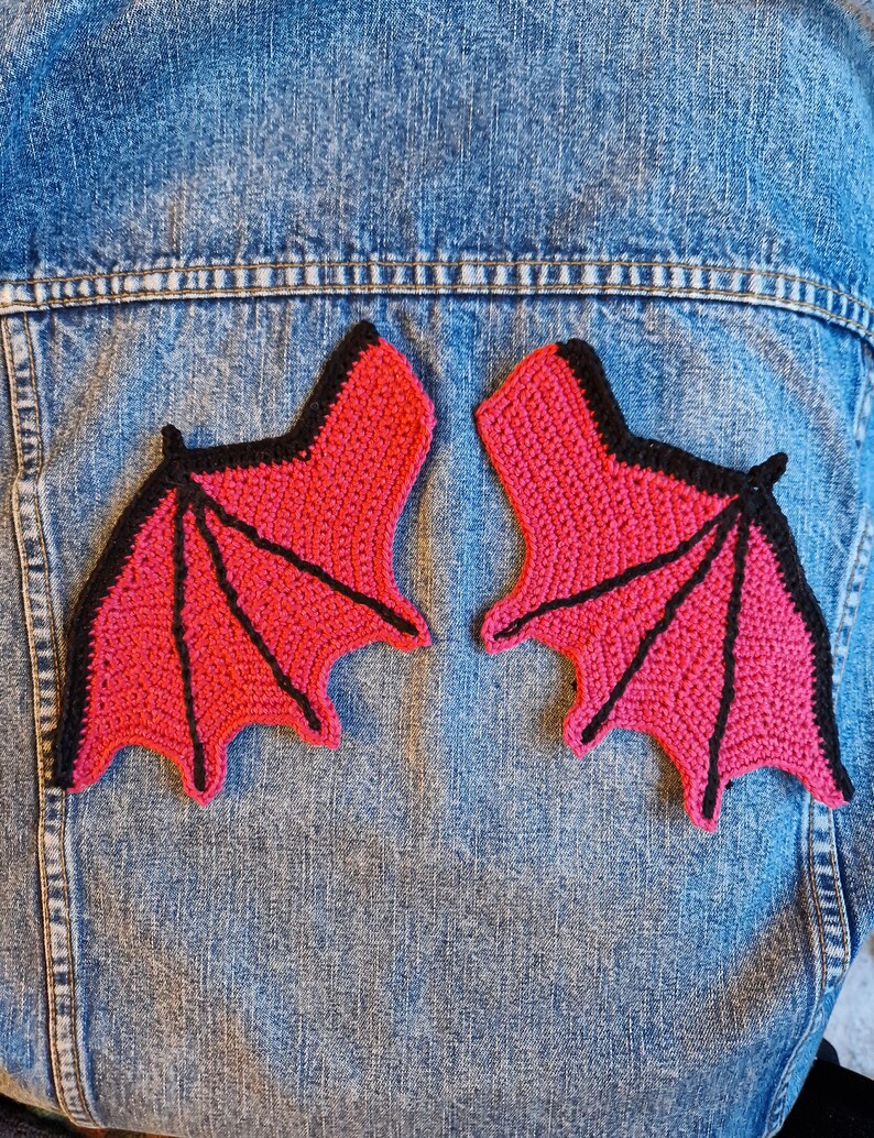 Dragon Wing Applique Crochet Pattern Quirky Nerdy Fantasy Tune-up for ...