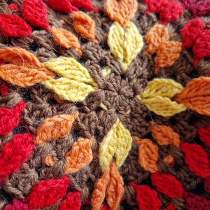 Fallen Leaves Granny Square Crochet Pattern - Whimsy Autumn Themed ...