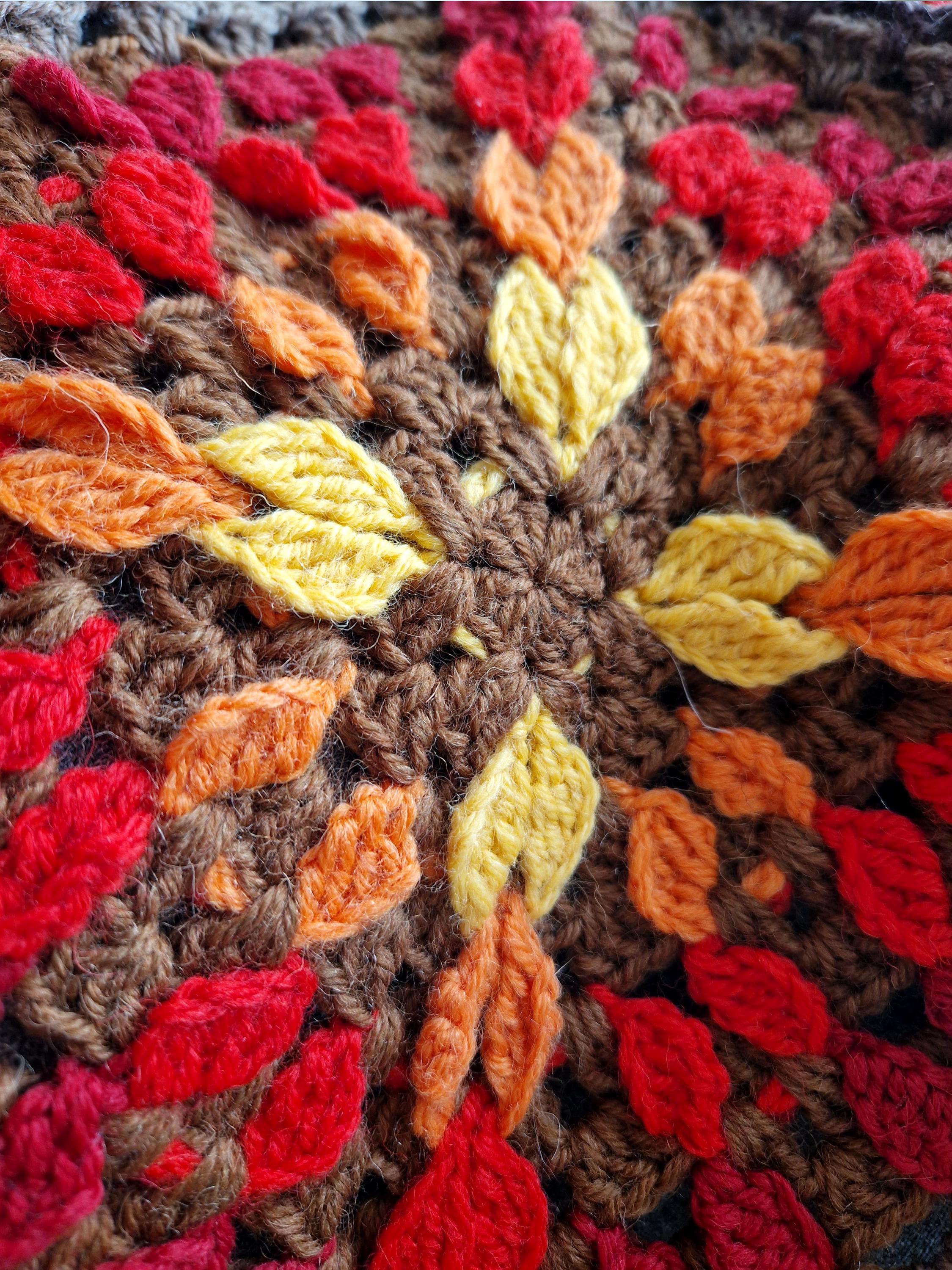 Fallen Leaves Granny Square Crochet Pattern - Whimsy Autumn Themed ...