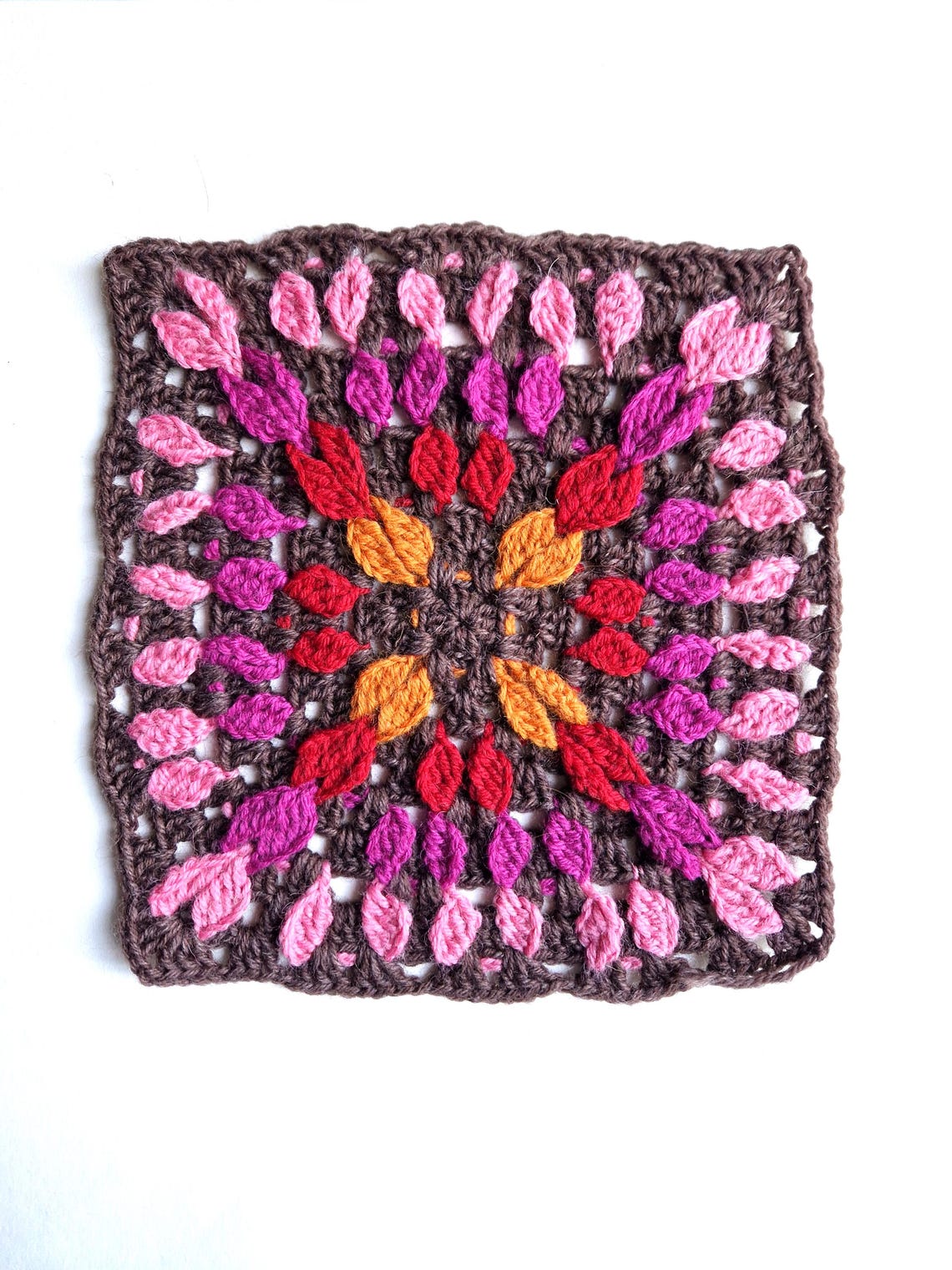 Fallen Leaves Granny Square Crochet Pattern - Whimsy Autumn Themed ...