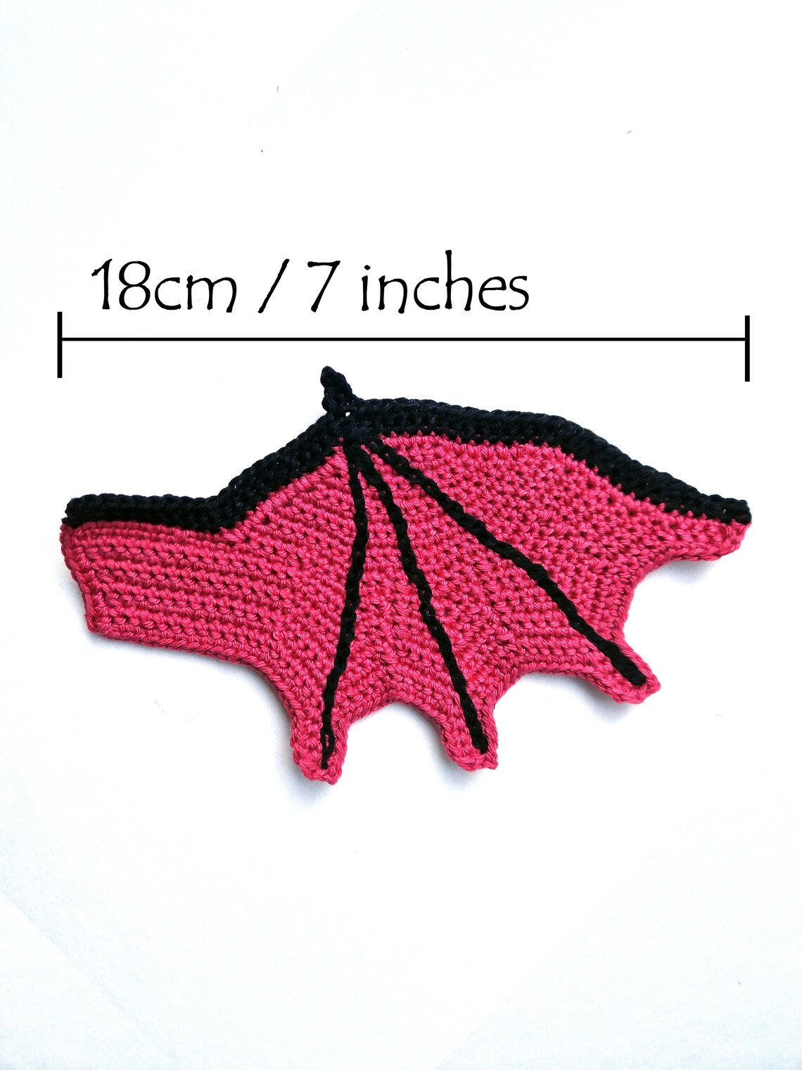 Dragon Wing Applique Crochet Pattern Quirky Nerdy Fantasy Tune-up for Clothes and Accessories ...