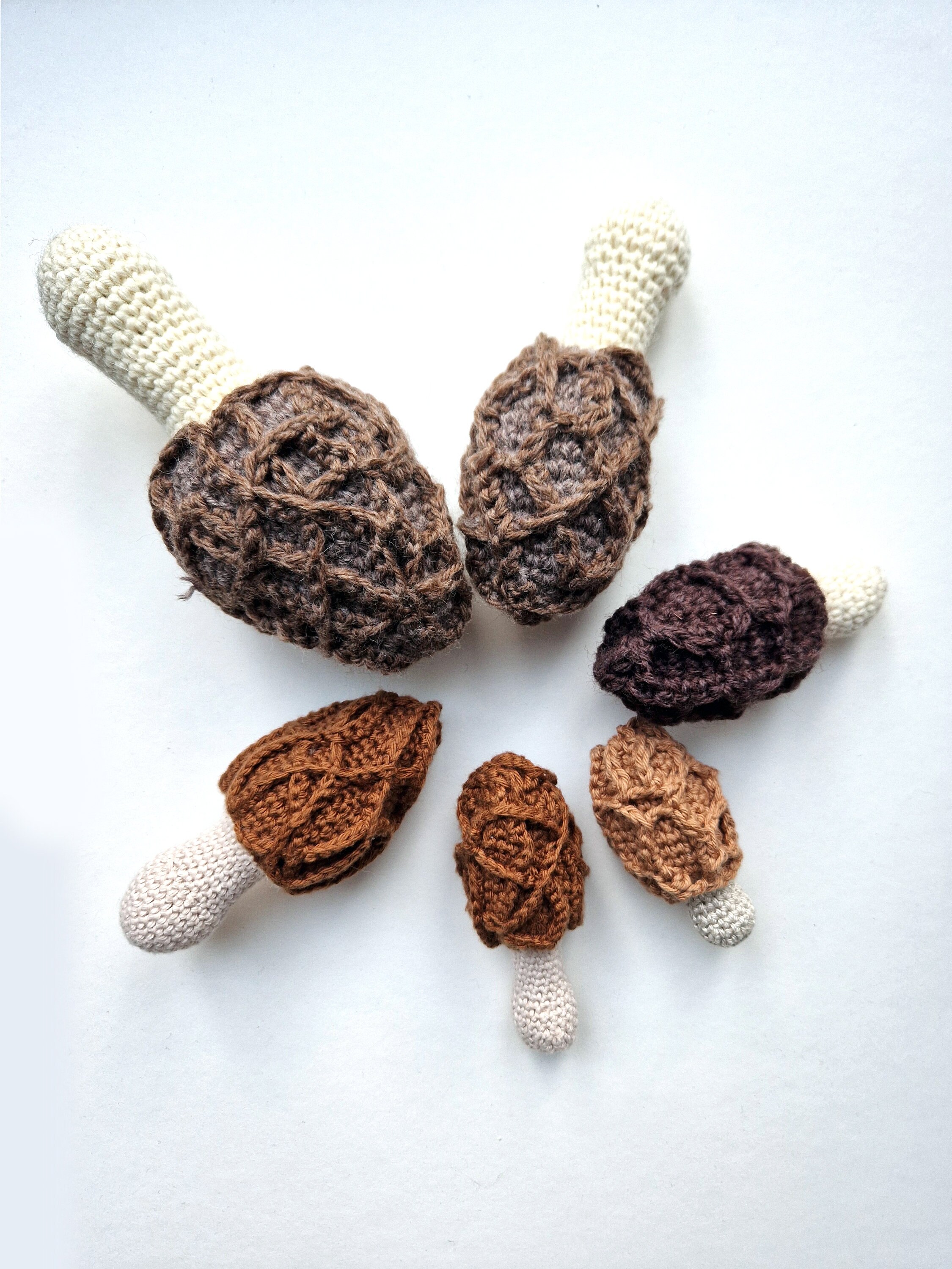 Morel Mushroom Crochet Pattern 3 Different Sizes Forager's Favorite ...