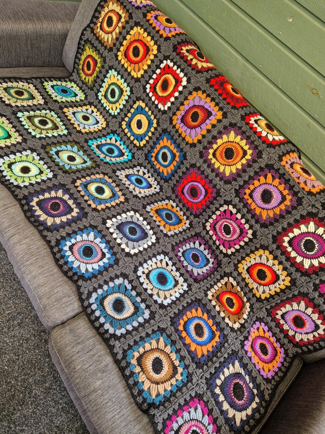 Eye of Fenrir Granny Square Crochet Pattern: Mystical Wolf Design (PDF ...