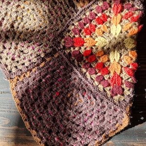 Fallen Leaves Granny Square Crochet Pattern - Whimsy Autumn Themed ...