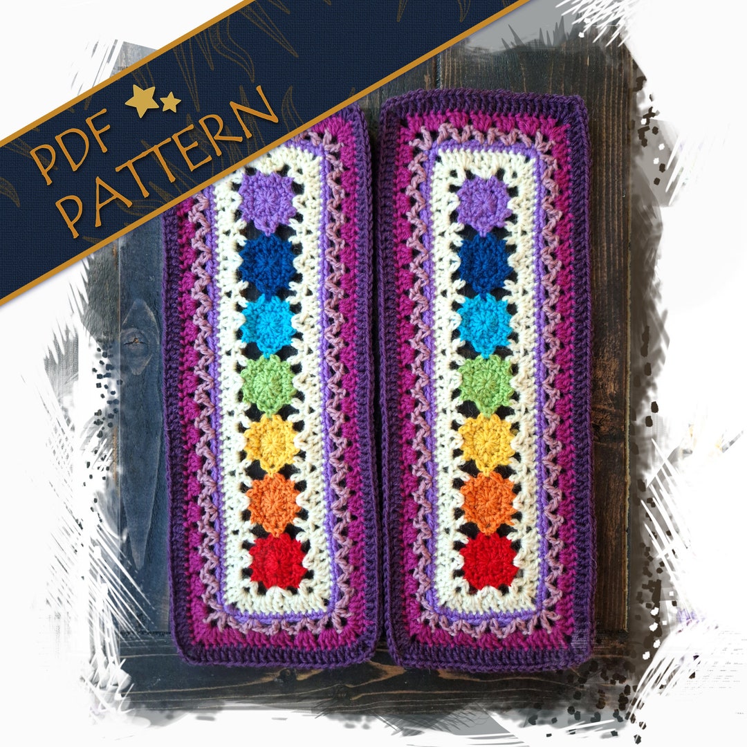 Chakra Granny Rectangle Crochet Pattern - Mystical Rainbow-colored Symbol Square - Etsy