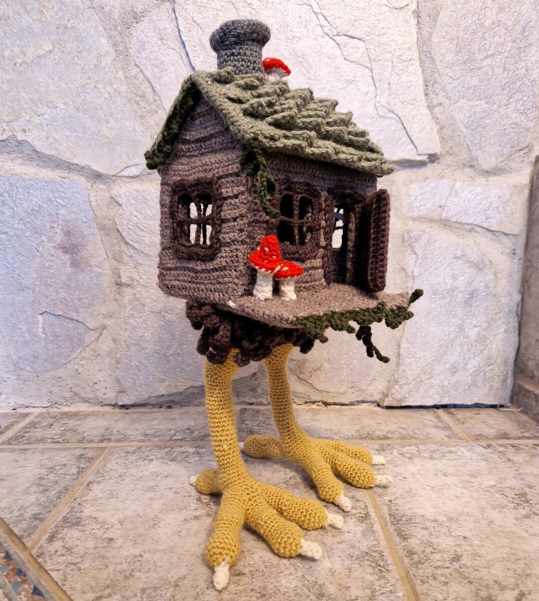 Baba Yaga's Hut Crochet Pattern Witchy Decorative Candleholder Slavic ...