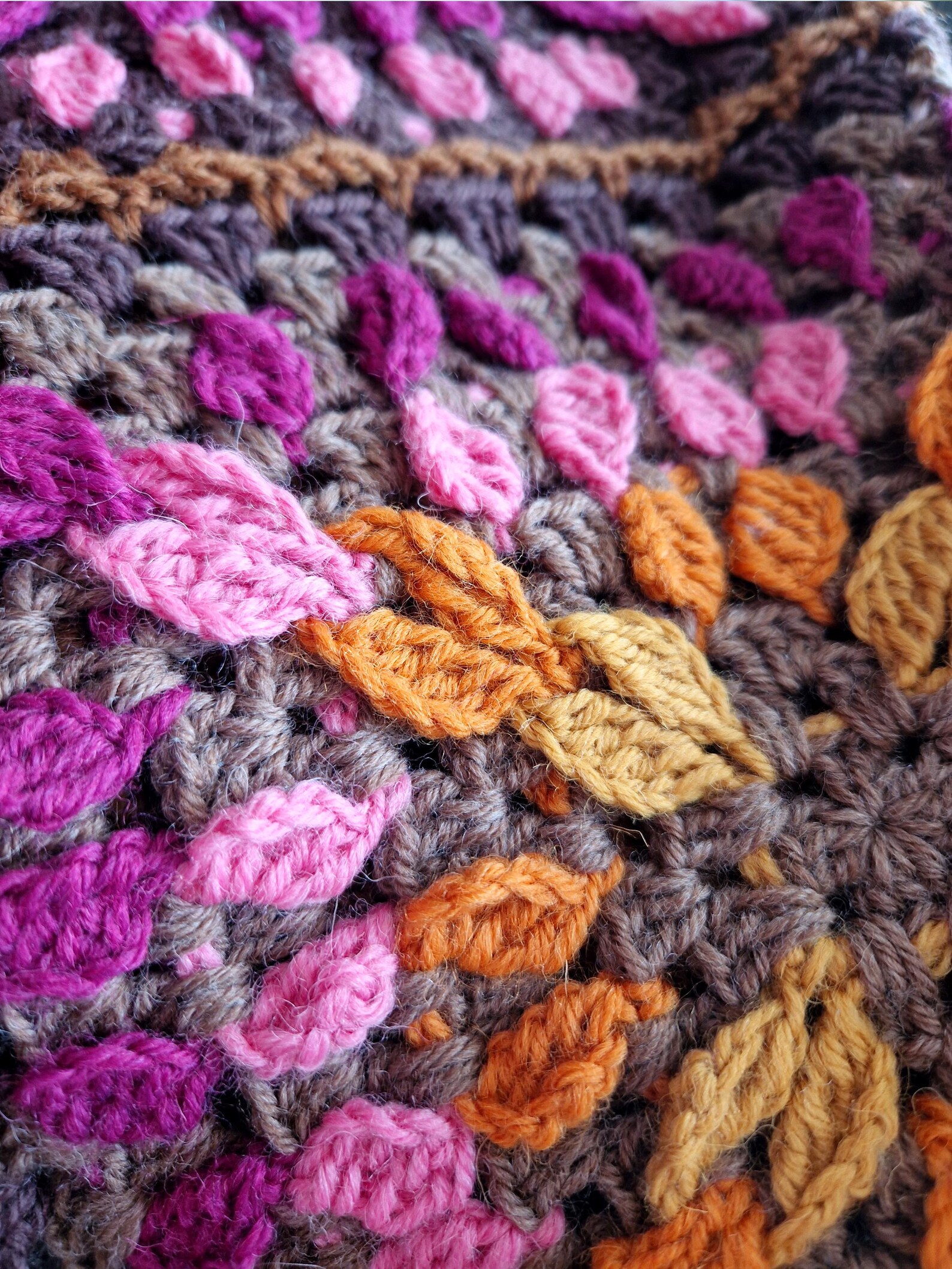 Fallen Leaves Granny Square Crochet Pattern - Whimsy Autumn Themed ...