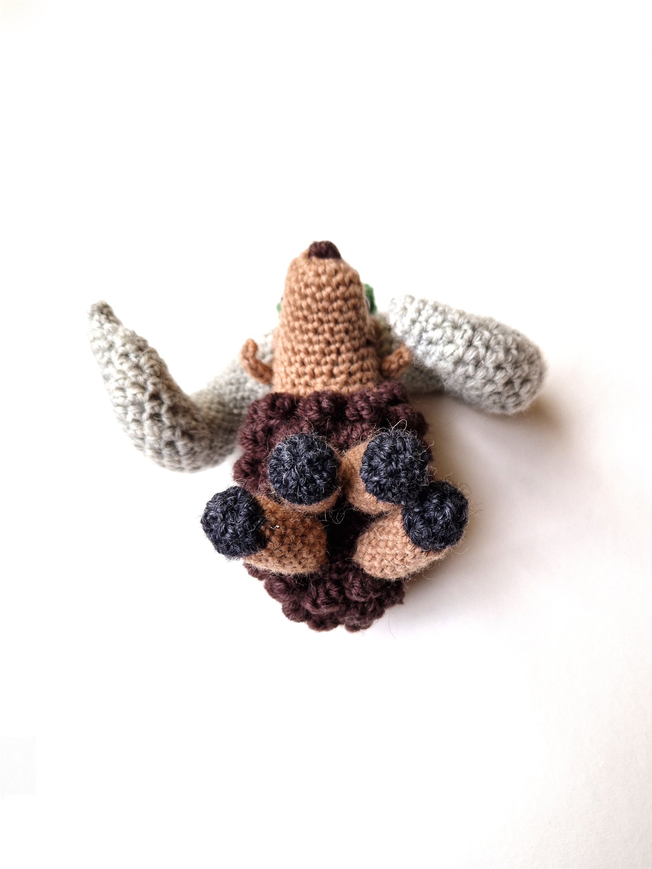 Summer Ram Amigurumi Crochet Pattern Great Horned Plushie With a Flower ...