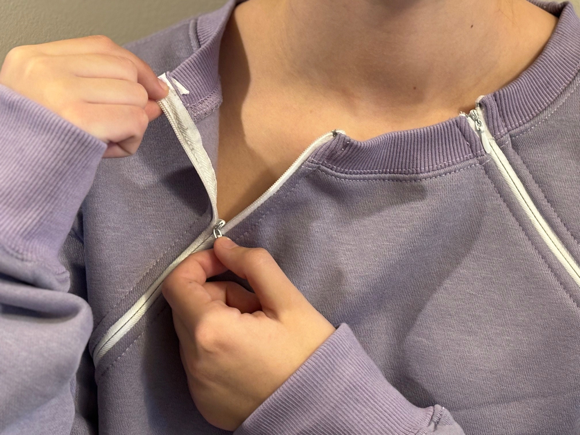 Womens Chemo Port Access Sweatshirt - Chemotherapy, Infusions, Breast ...