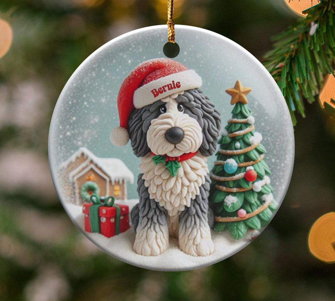 Personalized Sheepadoodle Christmas Ornament, Dog Lover Gift - Etsy