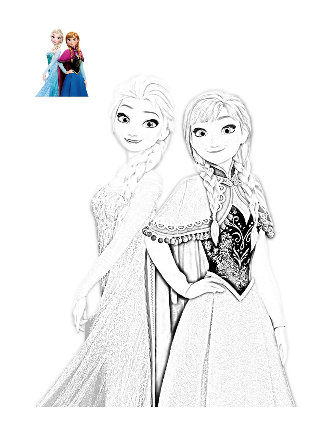 Frozen Premium Colouring Pages, Digital HD Files, 6 Colouring Pages ...