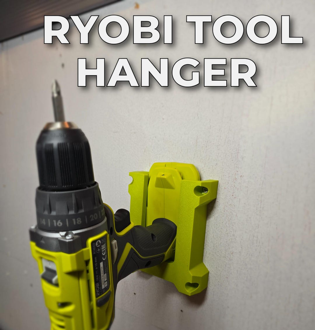3D Printed Ryobi Tool Hanger | Garage & Workshop Organizer | Power Tool ...