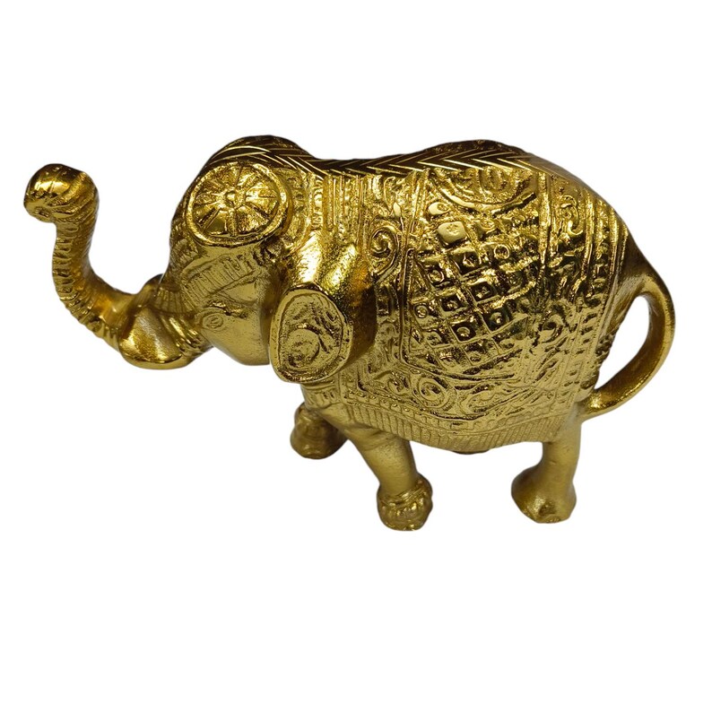 Gold Elephant Statue – Elegant Home Decor Sculpture, Perfect Gift for ...