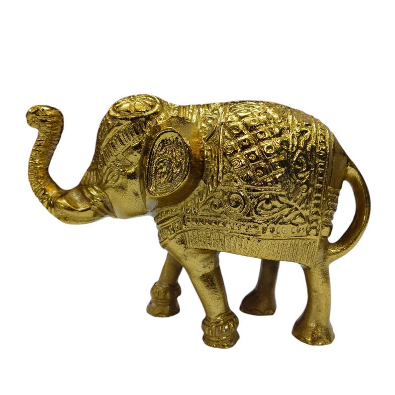 Gold Elephant Statue – Elegant Home Decor Sculpture, Perfect Gift for ...