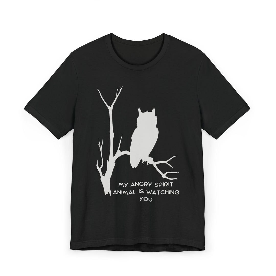Angry Owl Spirit Animal T-shirt, Introvert Humor Graphic Tee - Etsy