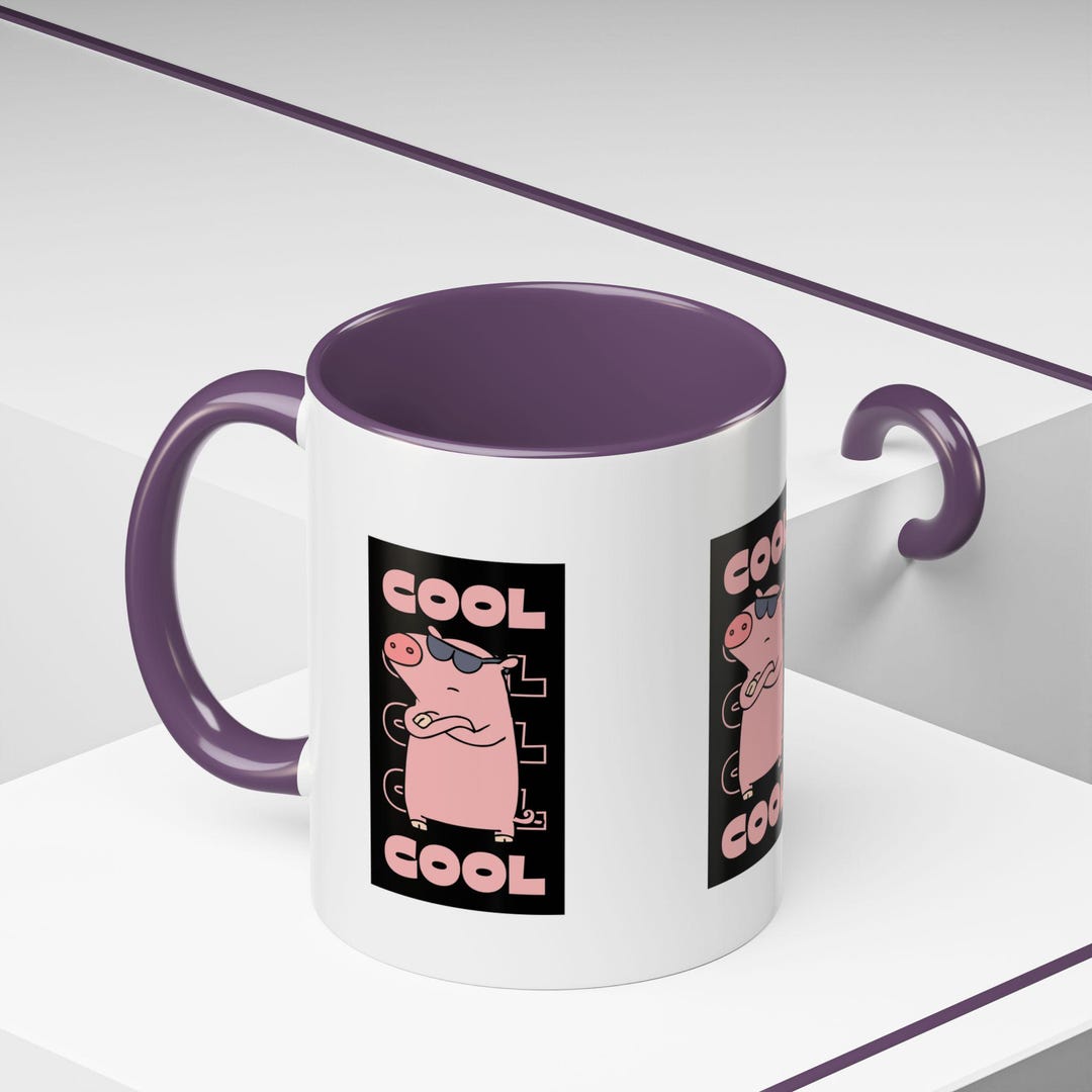 Mug à café cochon rigolo, cochon rose - Etsy France