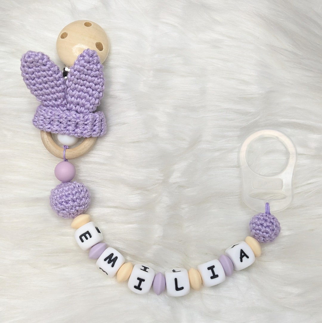 Crochet Pattern Pacifier Chain Bunny Ears German - Etsy