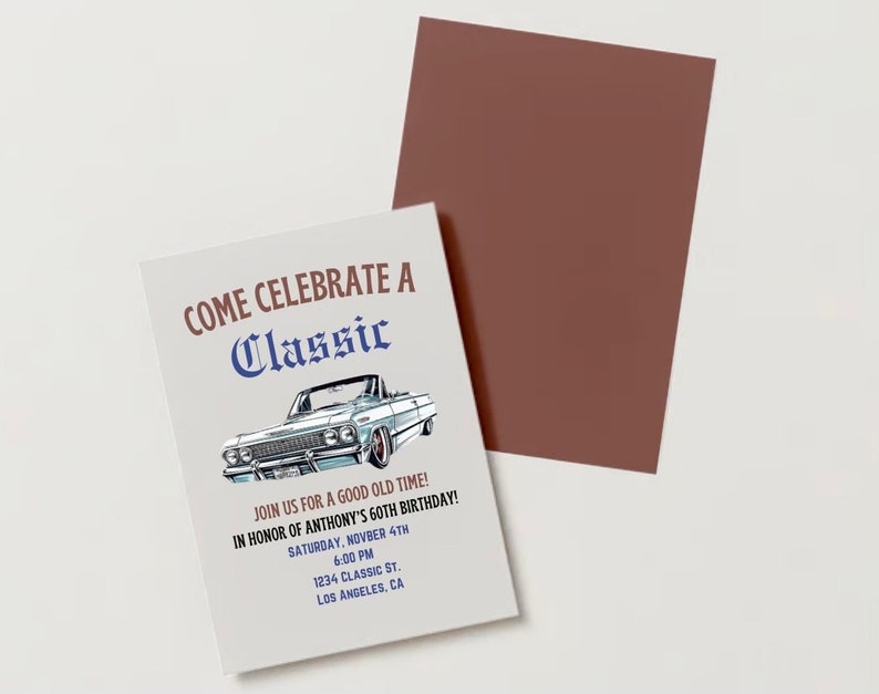 Impala Invitation, Impala Birthday, Digital Invite, Impala Digital ...