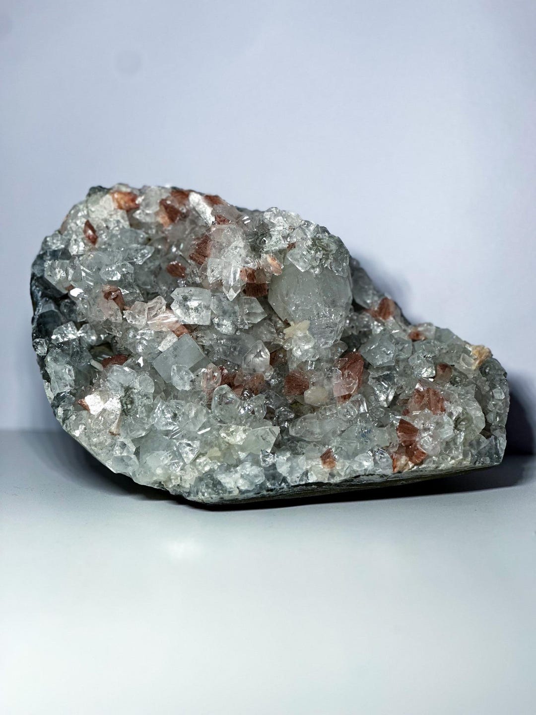 Huge Apophyllite With Red Heulindite Crystal - Etsy