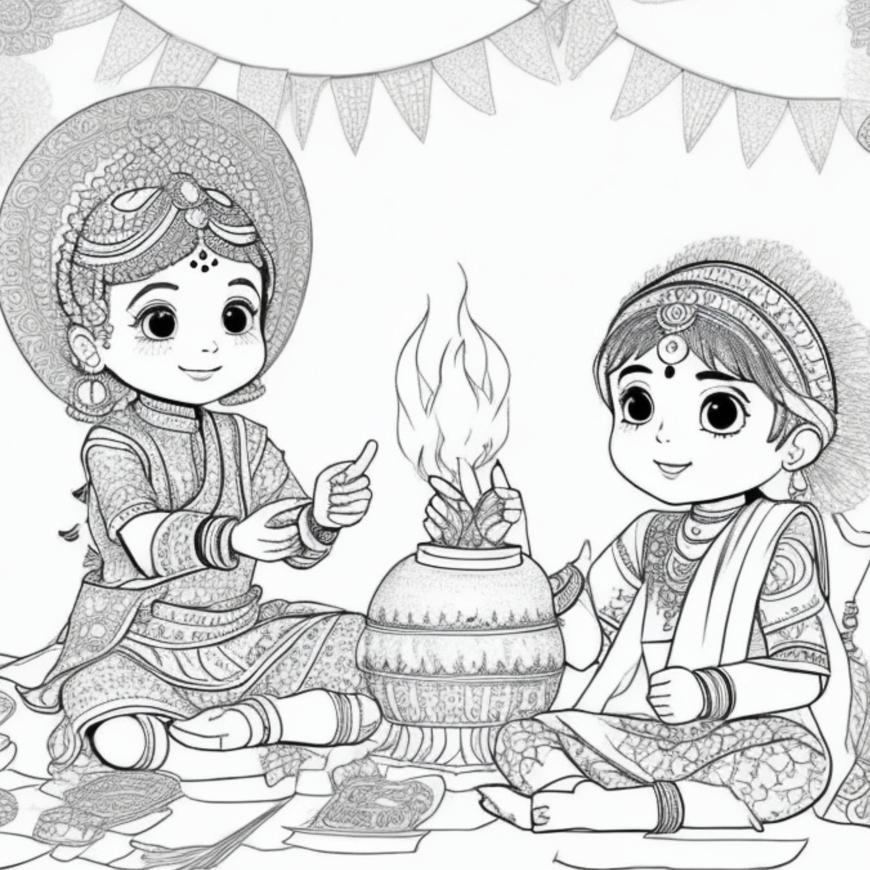 Diwali Coloring Page for Kids Kids Diwali Colouring Book - Etsy