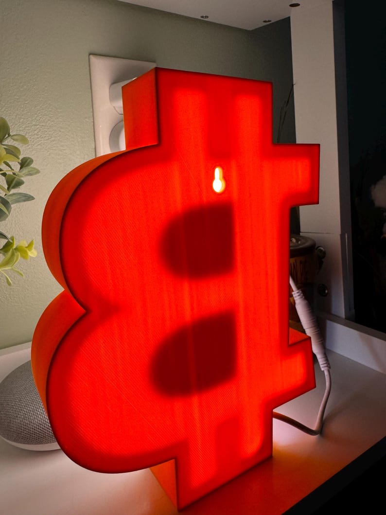 3D Bitcoin LED Light With Remote - Etsy
