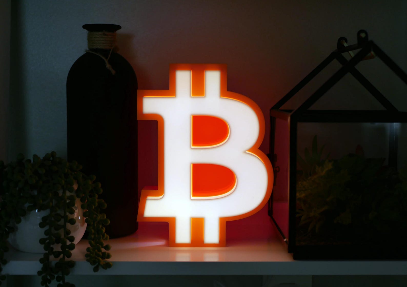 3D Bitcoin LED Light With Remote - Etsy