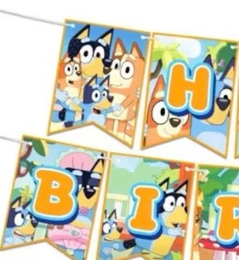 Bluey Happy Birthday Banner, Bluey Theme Birthday, Bluey Birthday, Blue ...