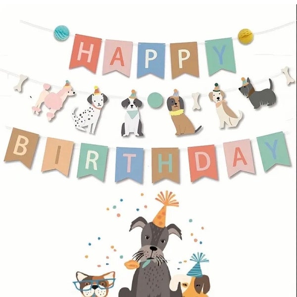 Dog Birthday Banner - Etsy