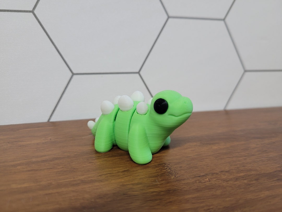 Adorable Zou3d Stegosaurus Fidget Toy | 3D Printed Dino | Flexible Fun ...