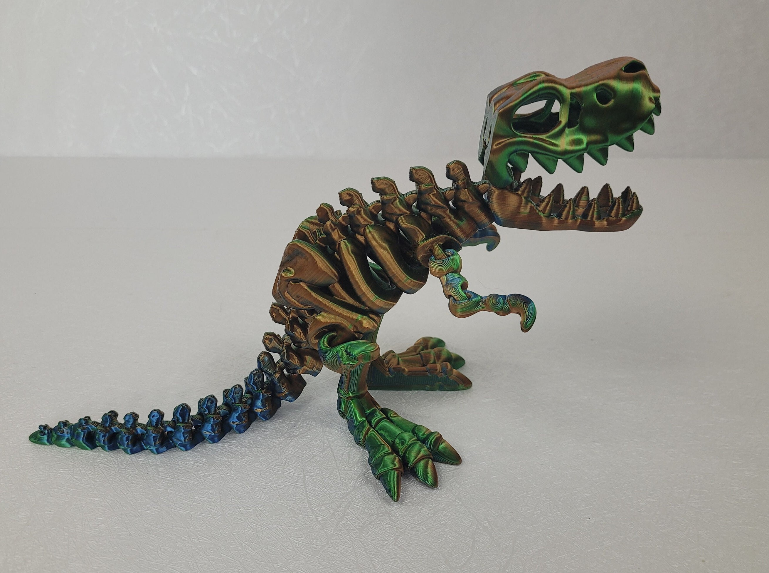 Flexible T-rex 3D Print Designed by Flexifactory Dinosaur Desk Toy Fun ...