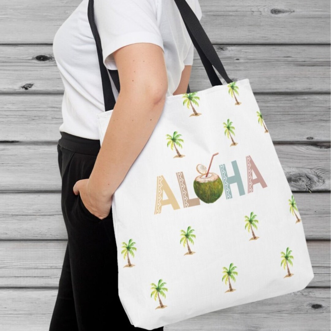 Aloha Tote Bag Hawaii Tote Bag Aloha Design Hawaii Retro Beach Bag ...