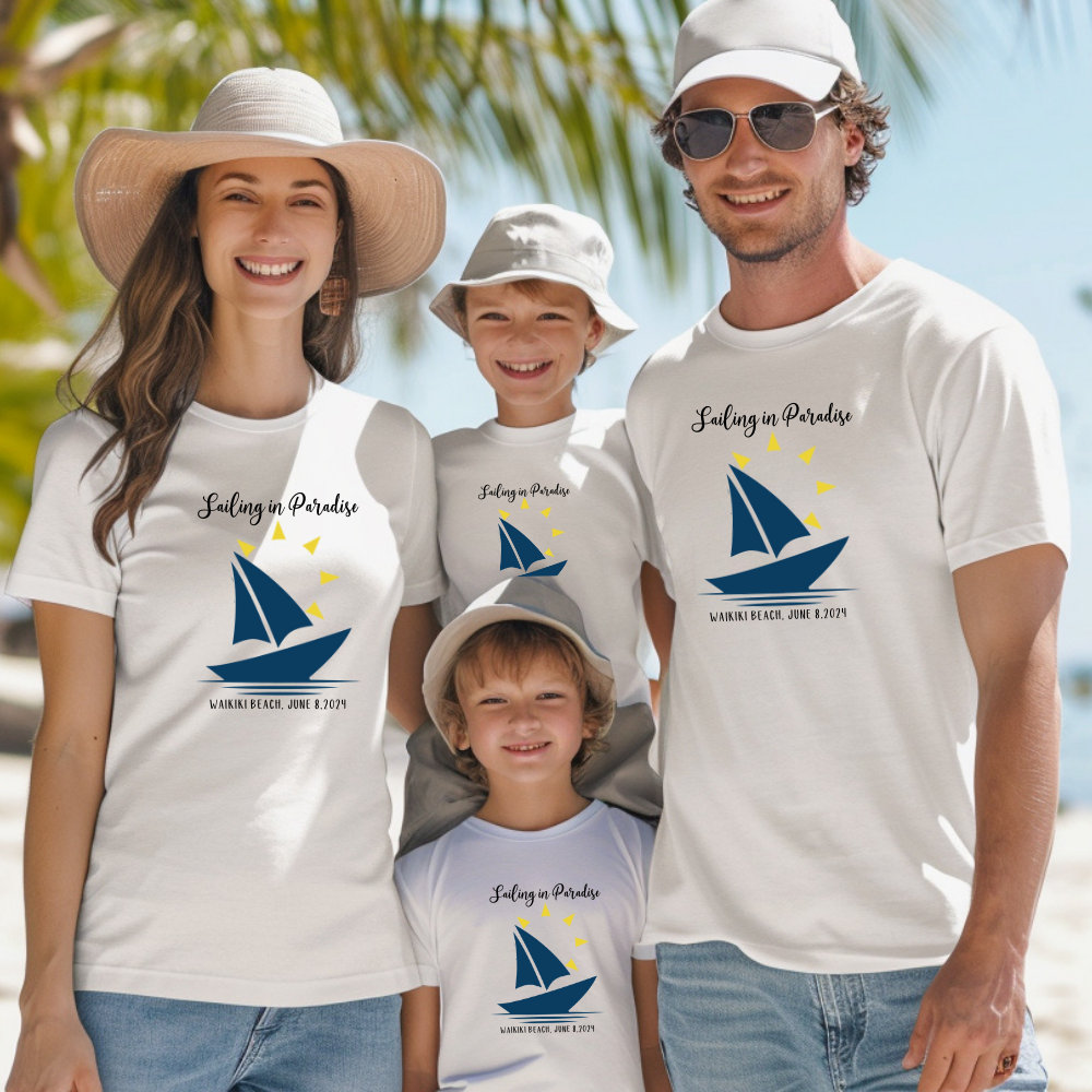 Family Matching Vacation T-shirts Custom Matching Shirts Summer Clothes ...